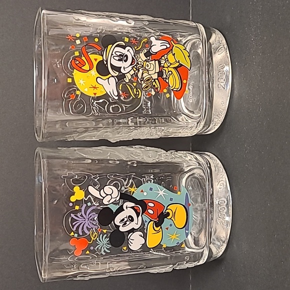Dining | Pair Of Vintage 200 Mcdonalds Mickey Mouse Glasses | Poshmark